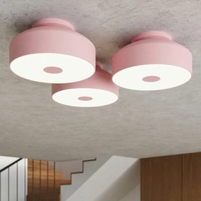 Růžové ocelové stropní svítidlo ø 30 cm Omiq – Sollux