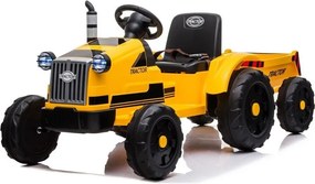 LEAN CARS Bateriový traktor s přívěsem CH9959 žlutý