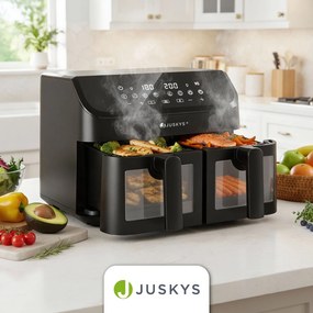 Juskys Horkovzdušná fritéza 9 l se dvěma koši