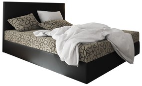 Manželská postel Boxspring 140 cm Lilac (vzor + černá) (s matrací a úložným prostorem). 1046640
