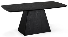Černý jídelní stůl s deskou v dubovém dekoru 90x180 cm Star – Furnhouse