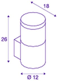 SLV 231585 F-Pol, nástěnné svítidlo do exteriéru, 1x24W E27, antracit, výška 26cm, IP54