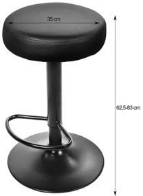 Barová židle Atlanta černá s černým podstavcem