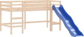 vidaXL Dětská patrová postel se skluzavkou 90x200 cm borové dřevo [835907] Barva: Bílá
