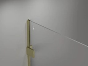 Mexen Lunar sprchová stěna levá 140 x 200 cm, 8mm čiré sklo, zlatá matná, 830-140-000-55-00-L