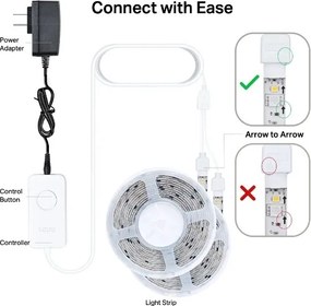 LED RGBW Stmívatelný pásek 5 m LED/24W/230V Wi-Fi