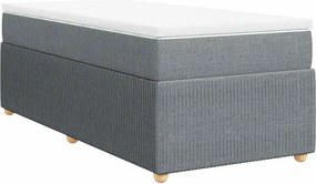 Box spring postel s matrací světle šedá 90x190 cm textil 3285532