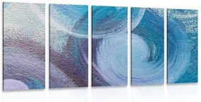 5-dílný obraz moderní abstraktní tahy - 100x50 cm
