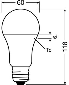 LED žárovka E27 OSRAM PARATHOM CLA FR 10W (75W) teplá bílá (2700K)