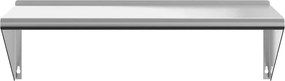 Nástěnná police 100 x 45 x 31 cm stříbrná nerezová ocel 30272