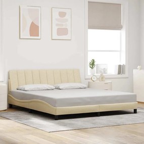 Rám postele bez matrace Hanko krémový 180 x 200 cm textil 3310410
