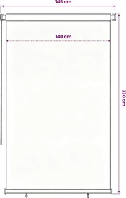 Venkovní roleta 145 (Š) x 230 (V) cm modrá HDPE 312852