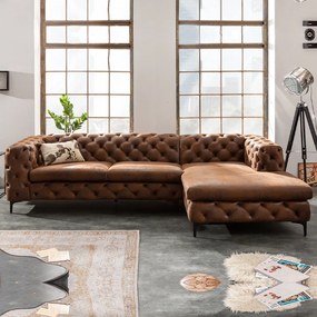 Massive home | Rohová pohovka Chesterfield pravá mikrovlákno