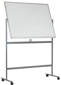 Mobilní bílá magnetická tabule Basic, oboustranná, 90 x 120 cm