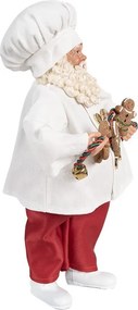 Vánoční dekorace Santa cukrář s perníčky - 17*12*27 cm