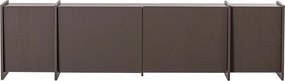 Tmavě hnědý TV stolek v dekoru jasanu 200x53x44 cm Brock – WOOOD