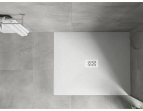 Mexen Hugo, obdélníková sprchová vanička SMC 120 x 100 cm, bílá, bílá krytka, 42101012-W
