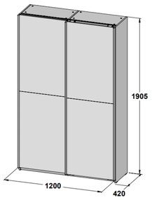 Sconto Úzká policová skříň KENTUCKY bílá