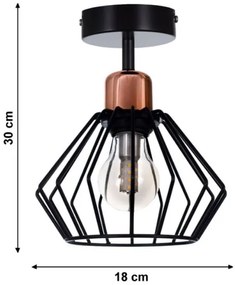 Přisazený lustr PORTO 1xE27/40W/230V