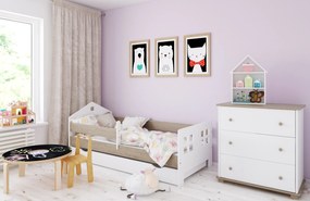 BabyBeds Dětská postel POLA Velikost postele: 180x80 cm, Barevné provedení: Modrá, Úložný prostor: Ano, s úložným prostorem Bílá