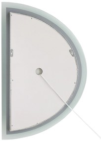 Půlkulaté nástěnné LED zrcadlo ø 80 cm stříbrné BEZONS Beliani
