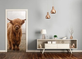 Fototapeta samolepící na dveře krávy kopec 95x205 cm