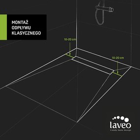 Laveo Sprchový odtokový žlab Slim 50 cm - COS_750D, černá kartáčovaná