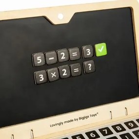 Bigjigs Toys Dřevěný magnetický notebook / od 3 let / 95 dílků