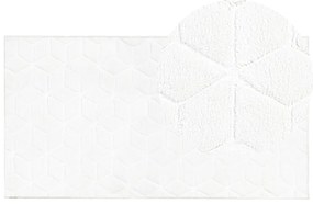 Koberec z umělé zaječí kožešiny 80 x 150 cm bílý THATTA Beliani