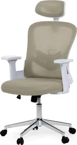 Ergonomická kancelářská židle EMILIE - béžová síťovina