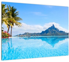 Skleněný obraz - Bora-Bora, Francouzská Polynésie (70x50 cm)