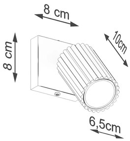 Bodové svítidlo Karbon, 1x zlaté kovové stínítko, (možnost polohování)