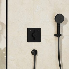 Hansgrohe DuoTurn E, baterie pod omítku pro 2 spotřebiče, černá matná, HAN-75417670