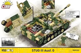 COBI Stavebnice StuG III Ausf. G / 2676 / 1:28 / 955 dílků / 1 figurka