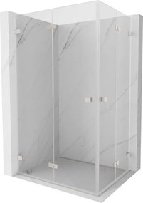 Mexen Lunar-F Duo, skládací sprchový kout 100 x 85 cm, 8mm čiré sklo, ocelový profil, 836-100L-085P-97-00