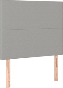 Box spring postel s matrací světle šedá 90x200 cm textil 3136965