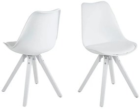 Dima jídelní židle bílá / bílá