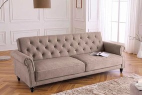 Designová rozkládací pohovka Scarlet 220 cm šedo-hnědý samet