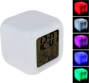 Verk Group Budík lcd teploměr chameleon svítící