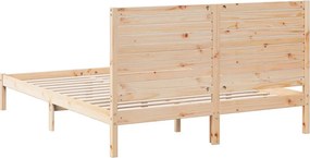 Prodloužený rám postele bez matrace 160 x 220 cm masivní dřevo 3309315