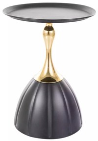 Odkládací stolek Piana 38 cm černý/zlatý