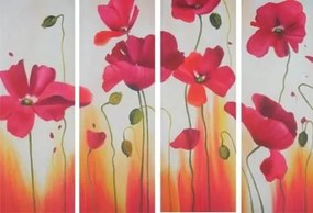 Květy vlčích máků - 100 x 120 cm