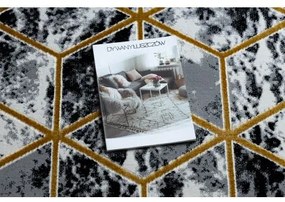 Dywany Luszczow Kusový koberec 3D GLOSS 409A 82 Krychle černý / zlato / šedá Rozměr koberce: 160 x 220 cm