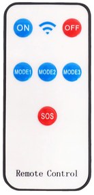 Toolight Toolight, zahradní LED solární lampa se snímačem pohybu a dálkovým ovládáním RSL017, černá, OSW-10247