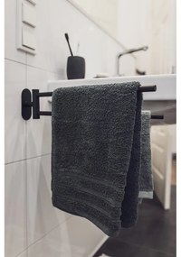 Matně černý nástěnný držák na ručníky z nerezové oceli Bosio – Wenko