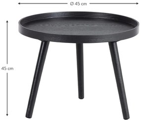 Hoorns Černý borovicový konferenční stolek Mireli 45 cm