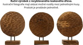 Dekorativní soška Coin 40 cm z masivu hnědá