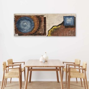 Obraz na plátně Abstraktní tyrkysově červená - 90x30 cm