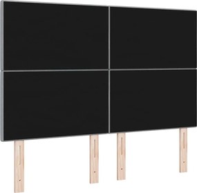 Výškově nastavitelné čelo postele Světle šedá 160 cm textil 3337834