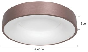 Stropní svítidlo LED Ringlede, 2 700 K Ø 48 cm bronzový